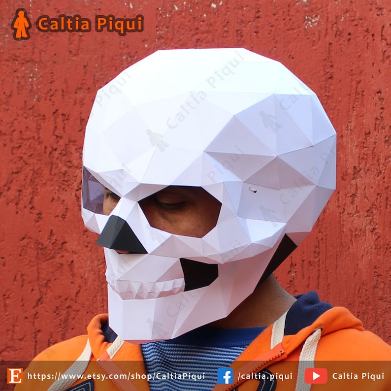 Mascara de cráneo Papercraft - Etsy México