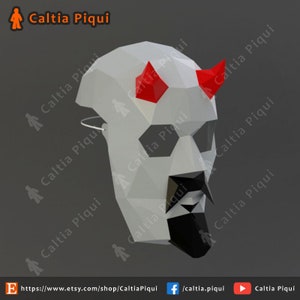 Mascara de diablo Papercraft - Etsy México