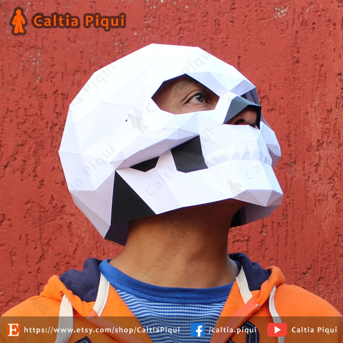 Mascara de cráneo Papercraft - Etsy México