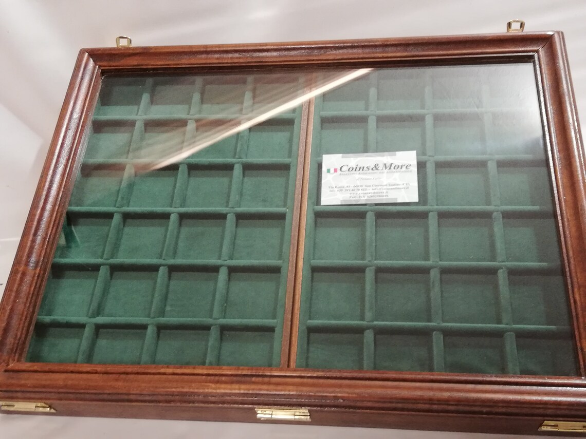 Showcase Display Case in Wood and Glass With Two Trays in | Etsy