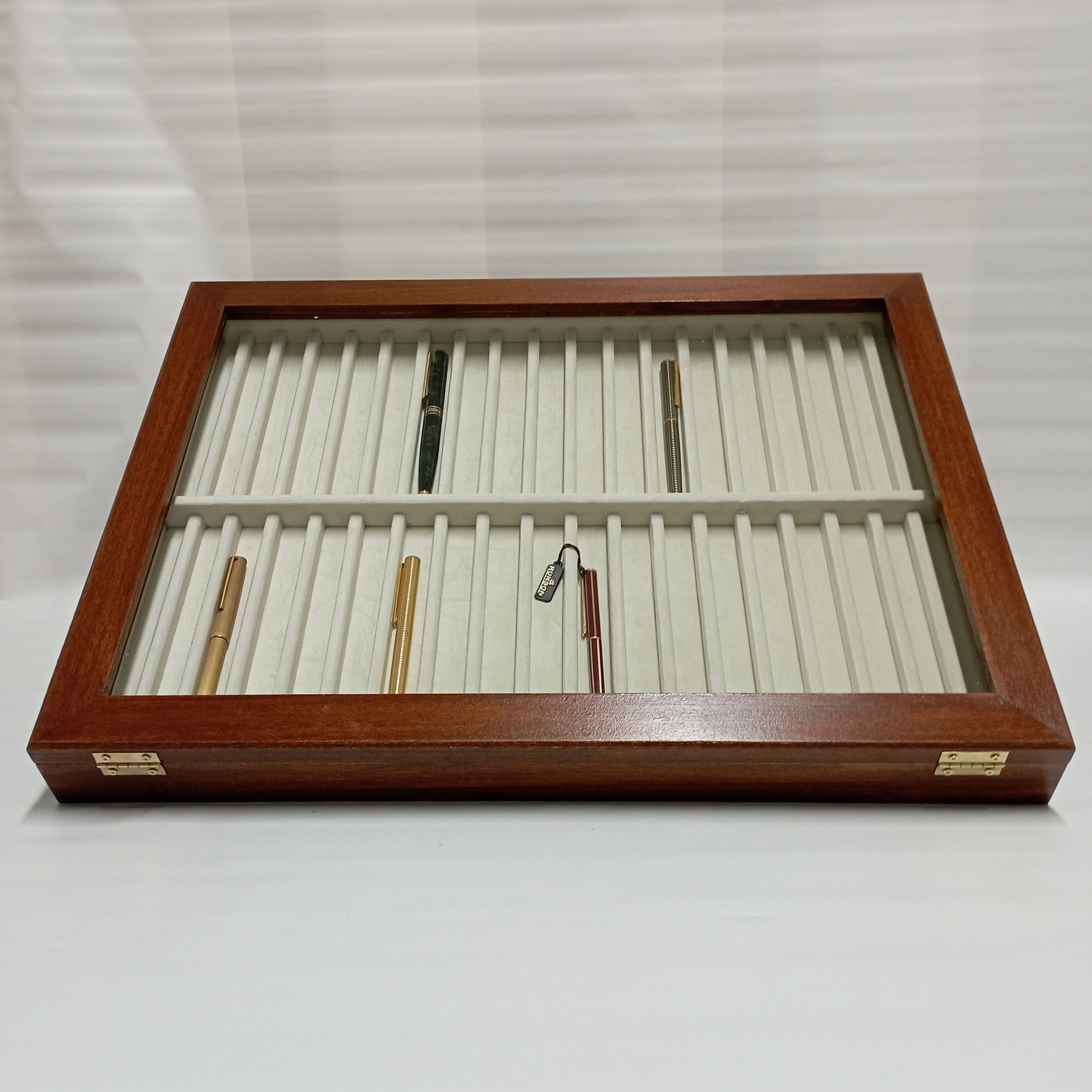 Wooden Display for Collectible Fountain Pens, Shop Window, Container ...
