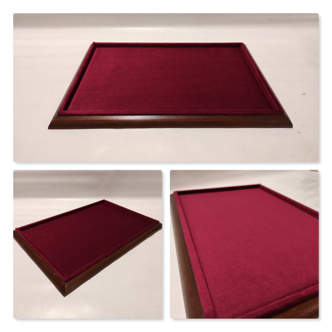 Tray in Wood and Velvet for Jewels, Coins, Medals CUSTOMIZABLE B - Etsy
