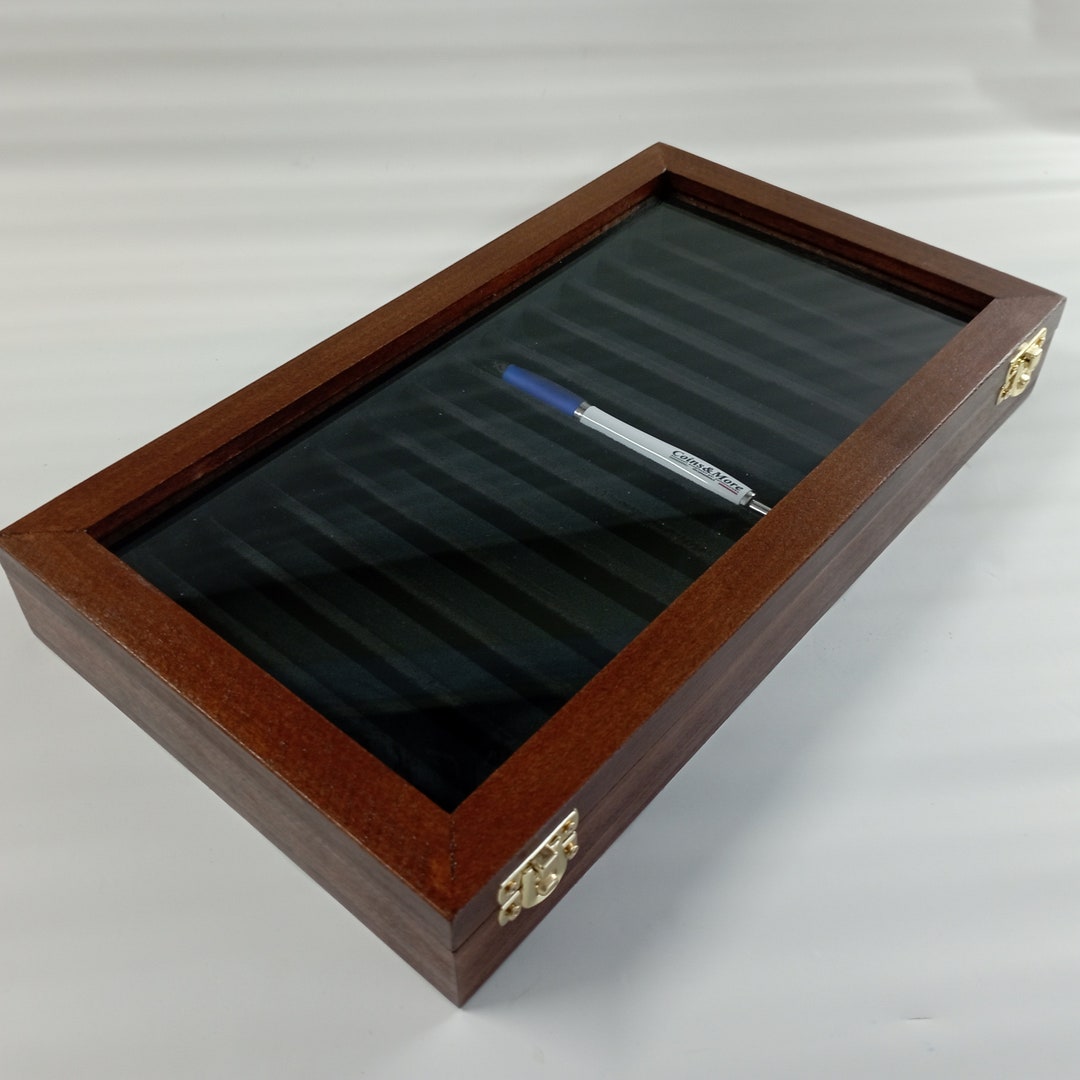 Customizable Pen Holder Box , Wooden and Velvet Box for Collectible ...