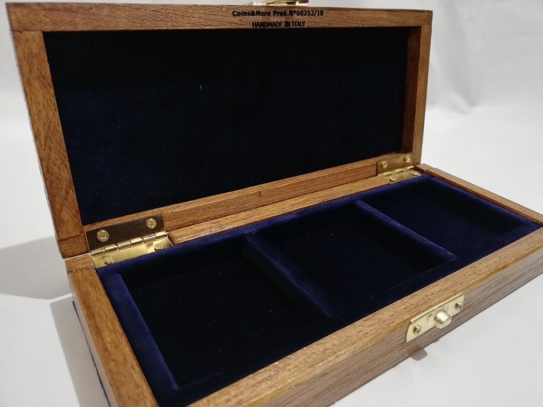 Wooden Case Case for Coins or Medals 3 Boxes 50 X 50 Mm in Italian ...