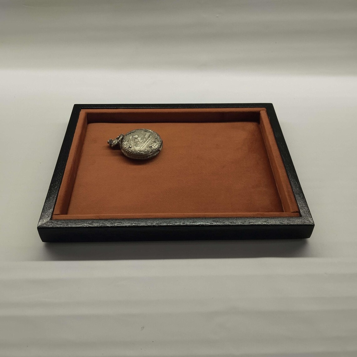 Wood and Satin Jewelry Display Tray – Customizable With Logo – Handmade ...