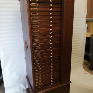 Coin Cabinet 25 Drawers in Real Wood and Italian Velvet of First Choice ...