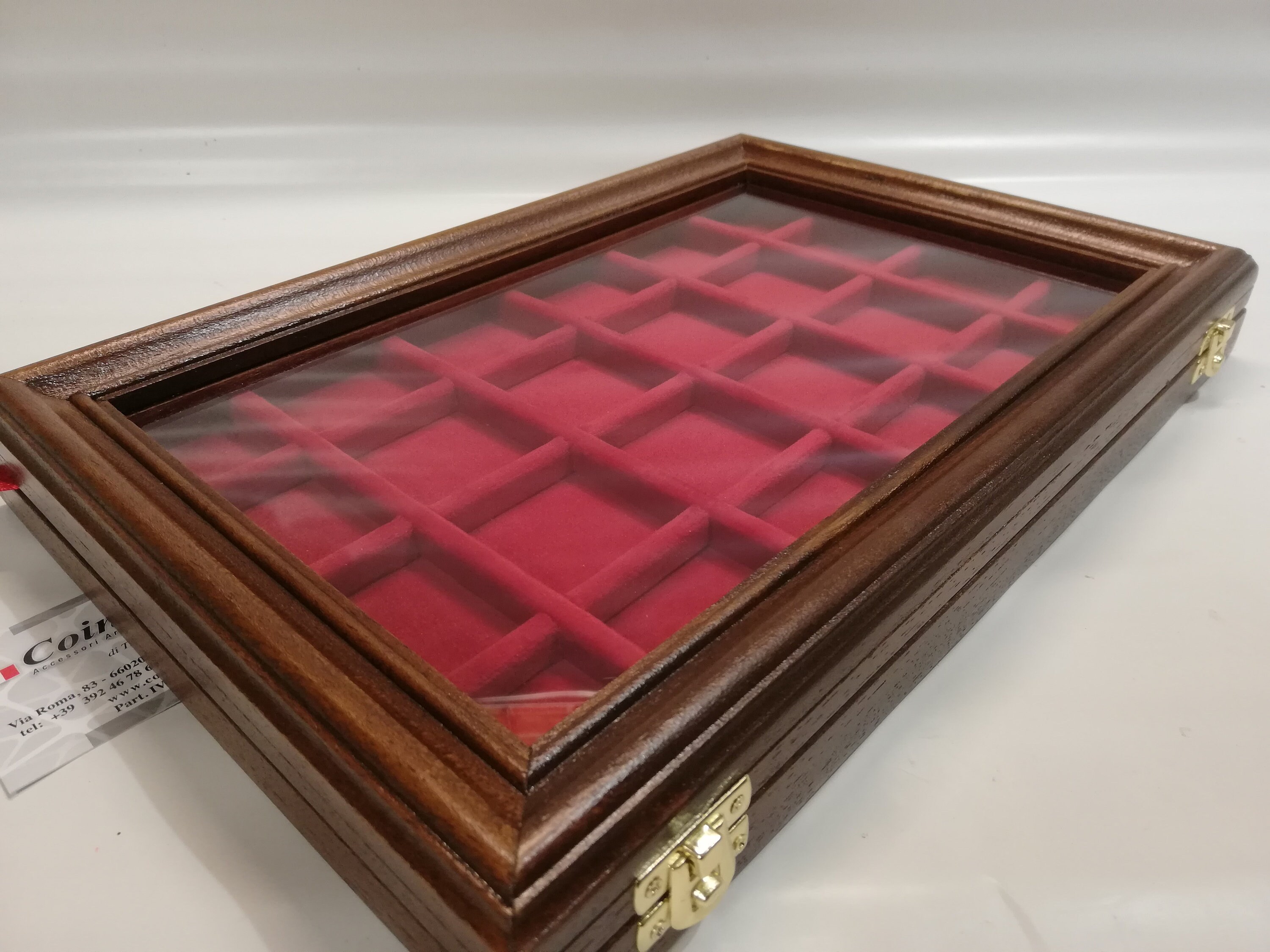 Box for Coins Box in Solid Wood and Glass Coins&more 24 - Etsy