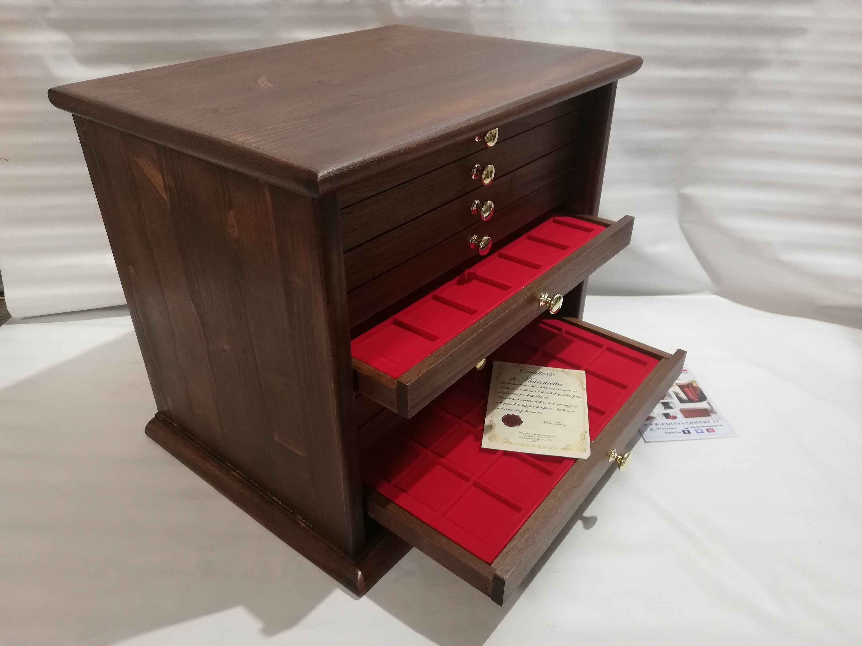 Coin Cabinet Coin Cabinet in Real Wood Color Walnut 10 Drawers - Etsy