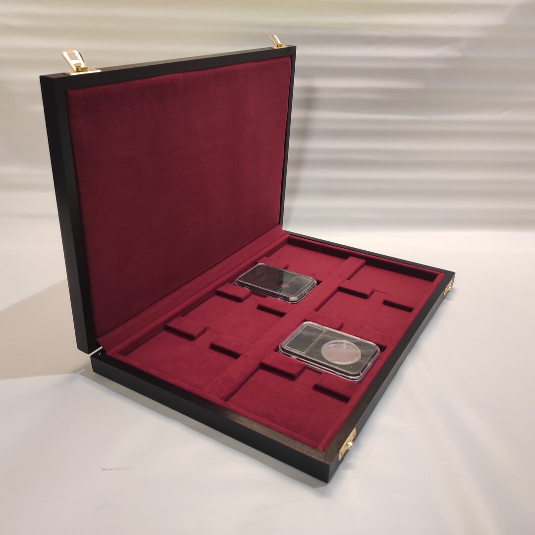 Wooden Coin Box in Slab Slab Ngc Pcgs Capacity 8 Slabs - Etsy