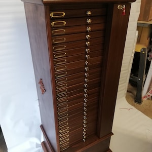 Coin Cabinet 25 Drawers in Real Wood and Italian Velvet of First Choice ...