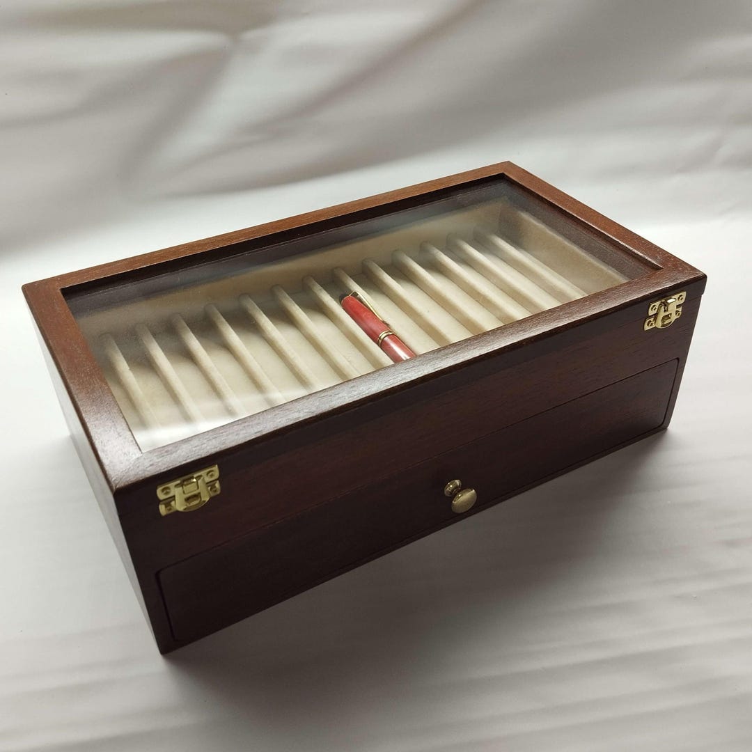 Solid Wood Fountain Pen Display Case - Etsy