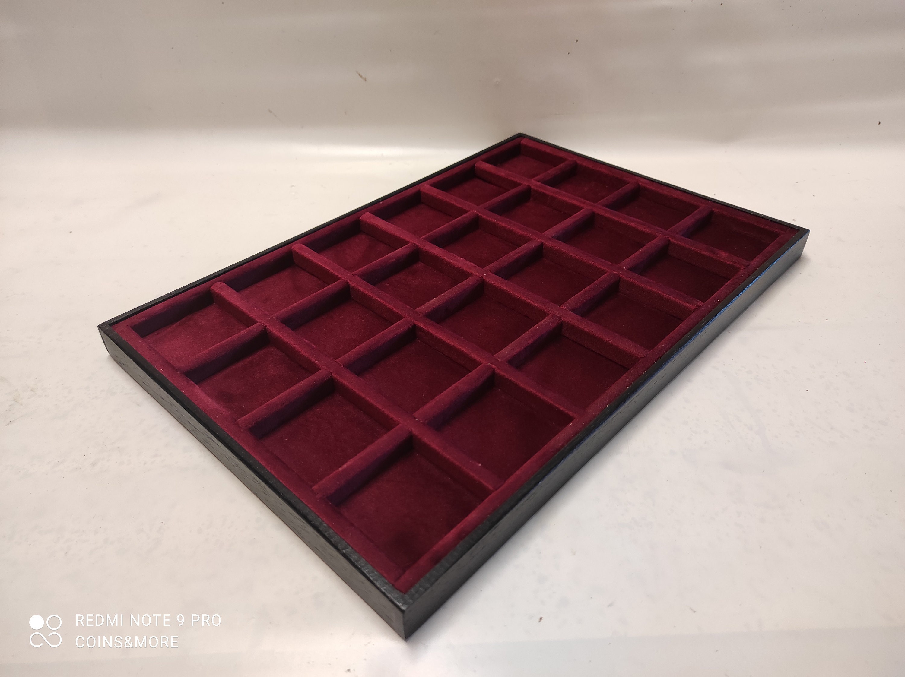 Italian Velvet and Damask Satin Tray Ideal for Coins, Medals and High ...