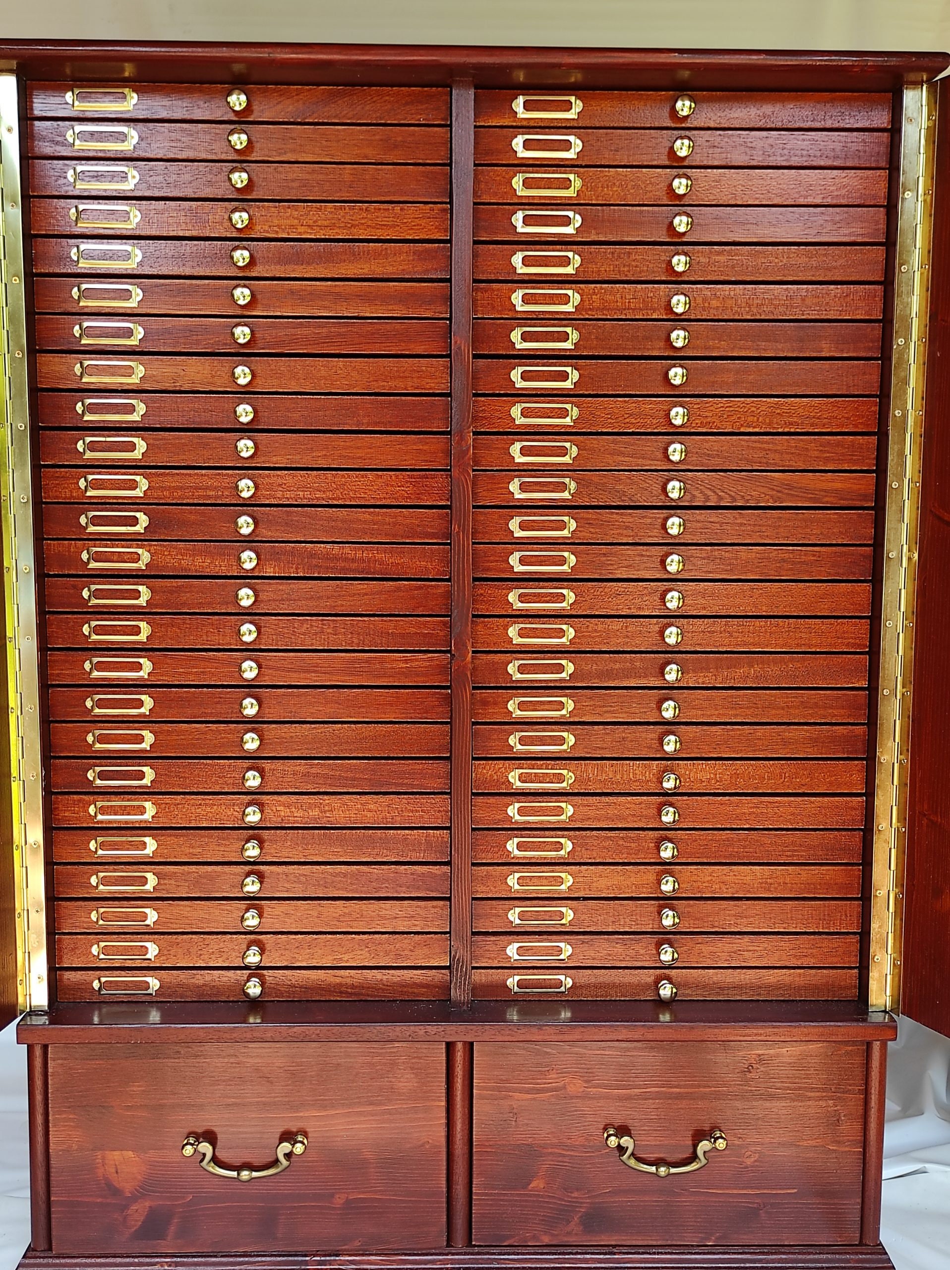 Coin Cabinet With 50 Drawers in Real Wood and High Quality Velvet - Etsy
