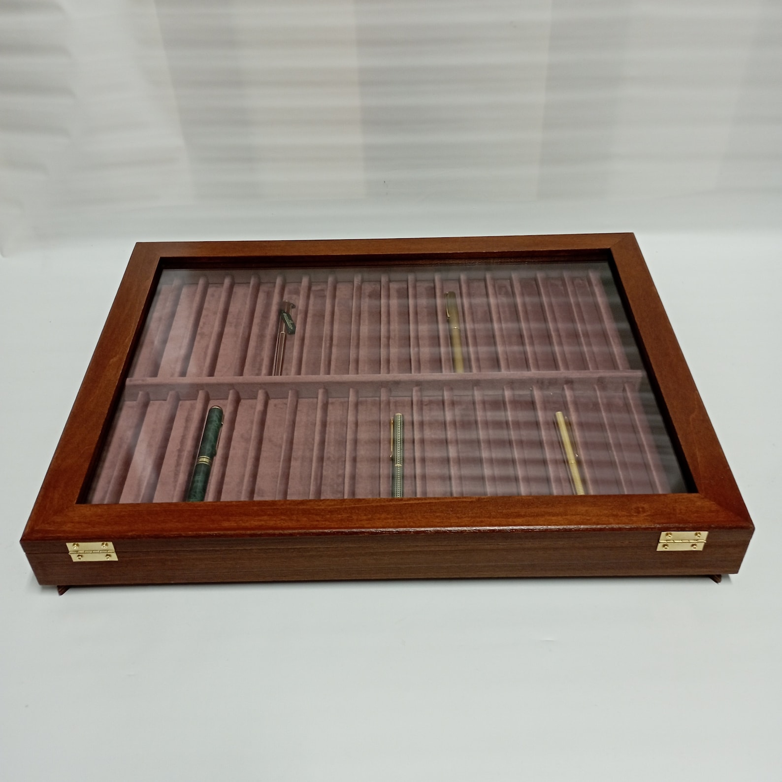 Wooden Display for Collectible Fountain Pens, Shop Window, Container ...
