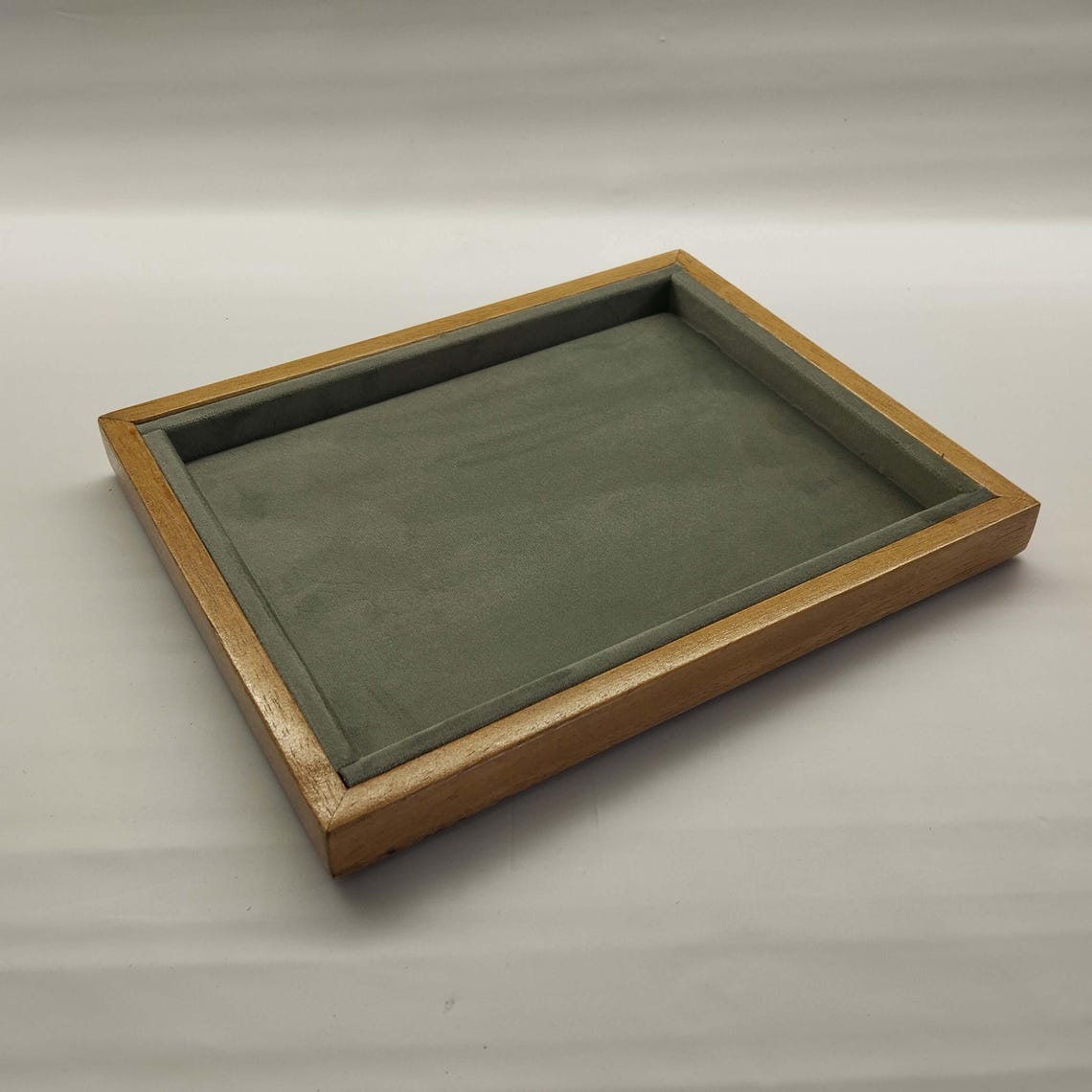 Wood and Satin Jewelry Display Tray – Customizable With Logo – Handmade ...