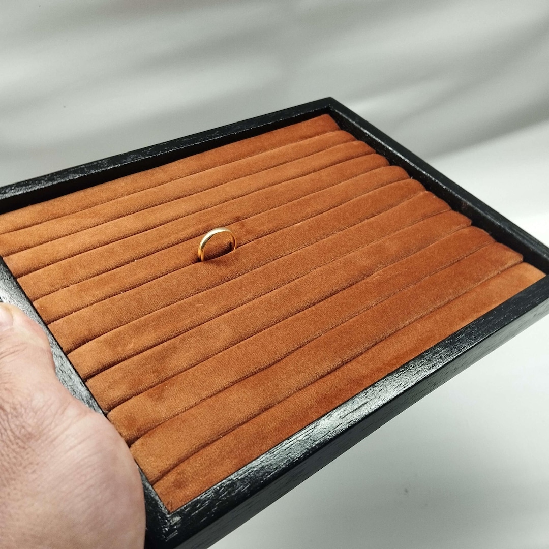Handcrafted Ring Display Tray – Wood and Premium Velvet - Etsy