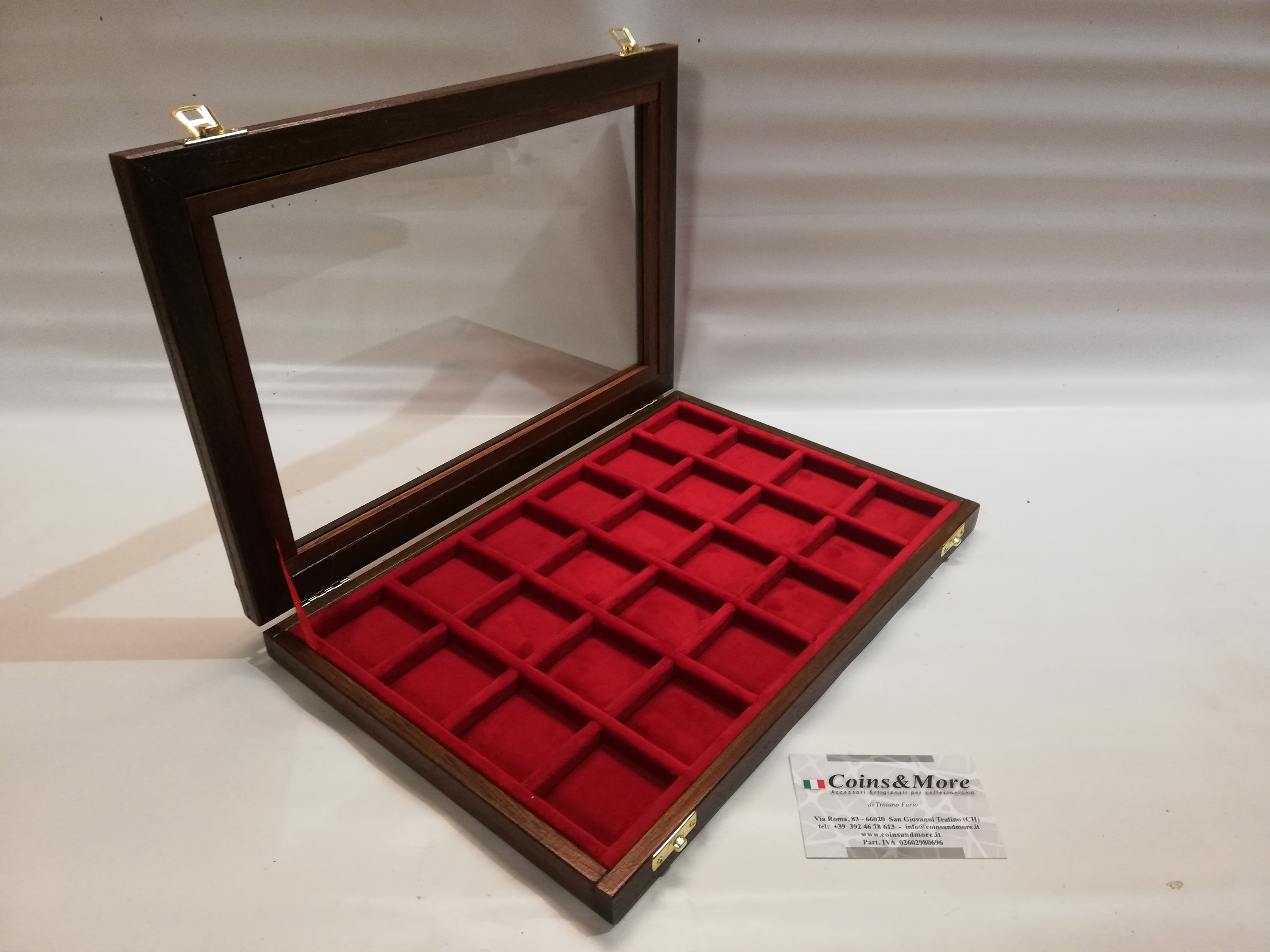 Box for Coins Box in Solid Wood and Glass Coins&more 24 - Etsy