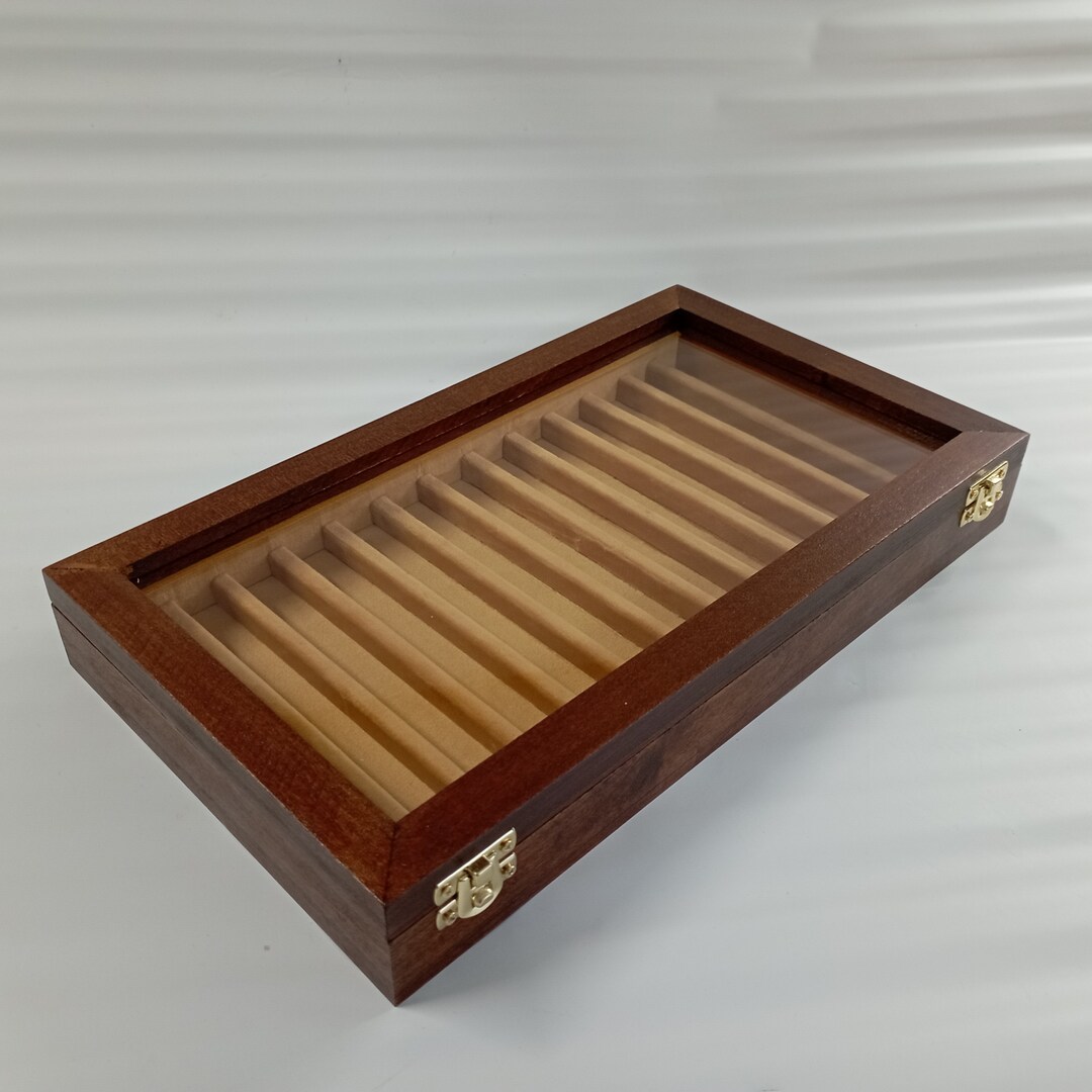 Customizable Pen Holder Box , Wooden and Velvet Box for Collectible ...