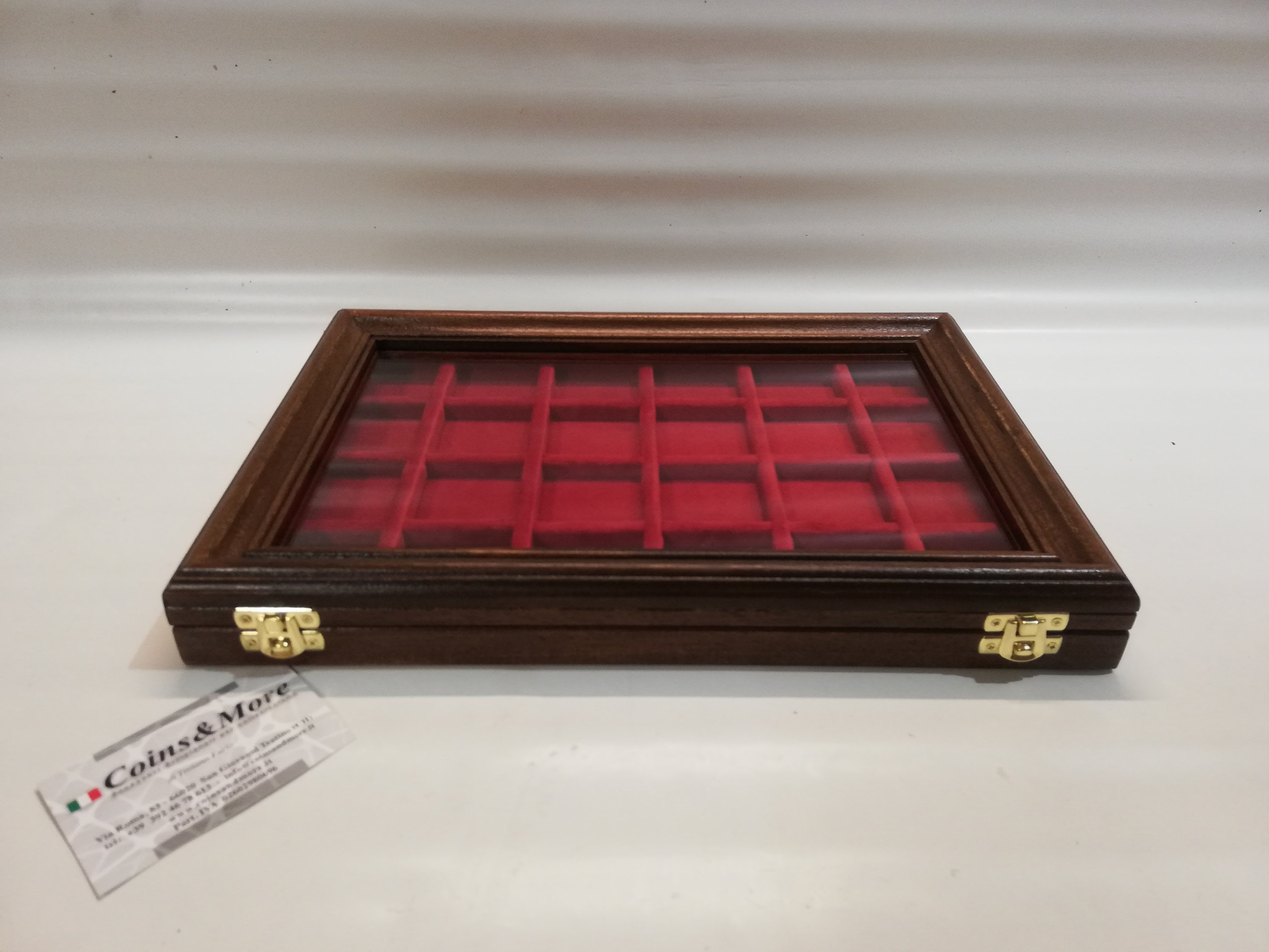 Box for Coins Box in Solid Wood and Glass Coins&more 24 - Etsy