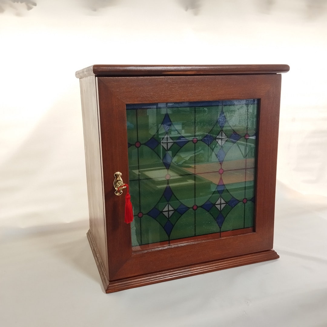 Cabinet for 14 Numismatic Trays - Coin Cabinet Door With Glass and Lock ...