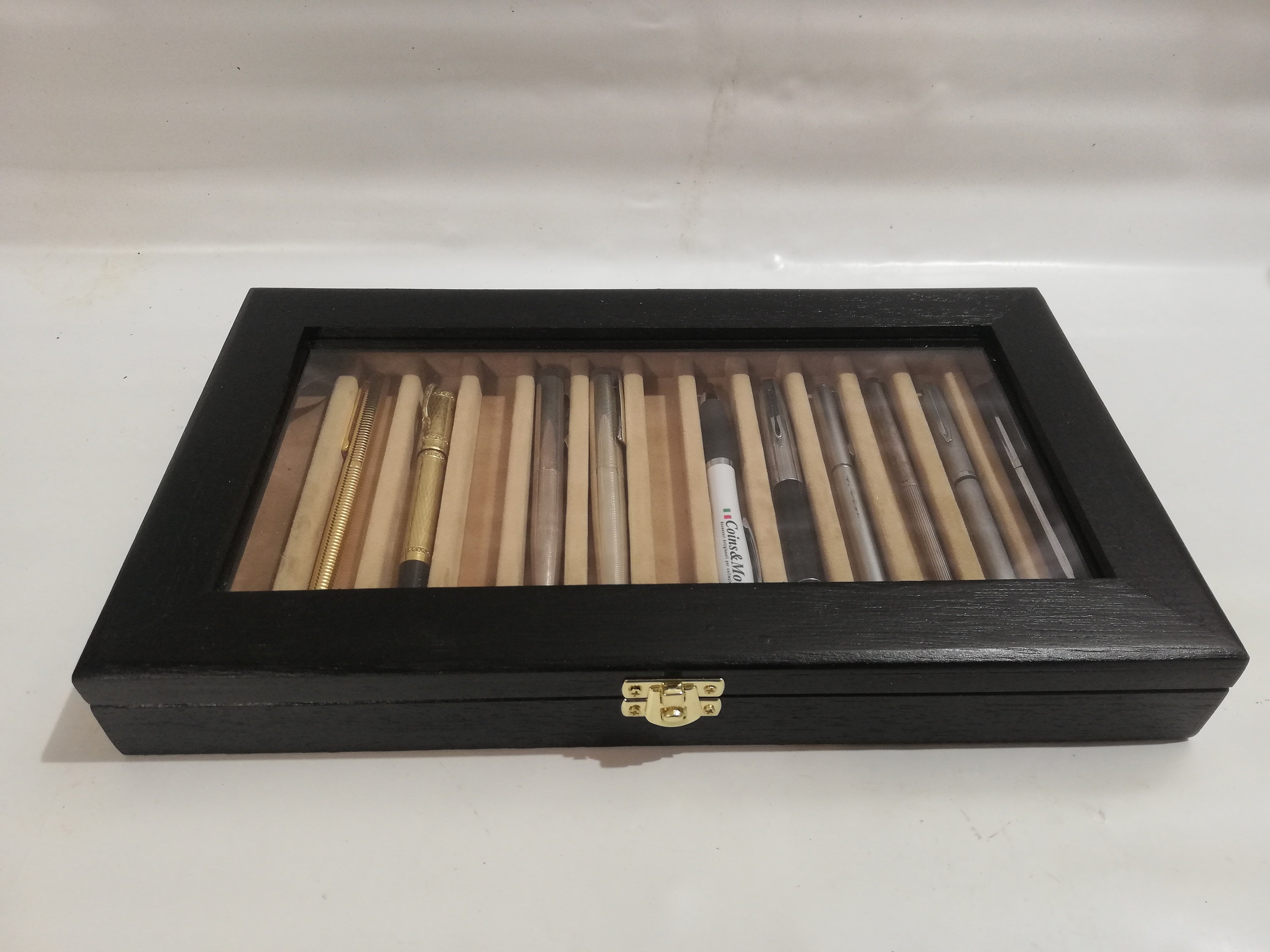 Pen Holder Box Wood and Velvet Case Display for 13 Fountain - Etsy