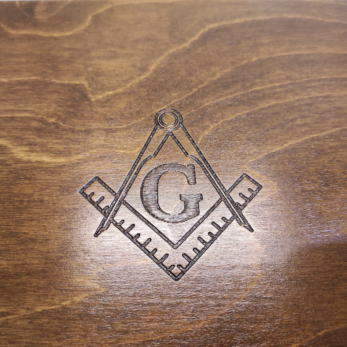 Wooden Casket for Masonic Collectibles Freemasonry Square and Compass ...