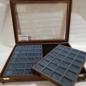 Showcase Display Case in Wood and Glass With Two Trays in Italian ...