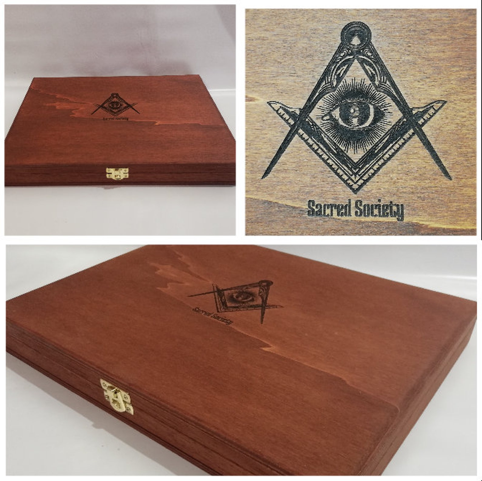 Wooden Casket for Masonic Collectibles Freemasonry Eye of - Etsy