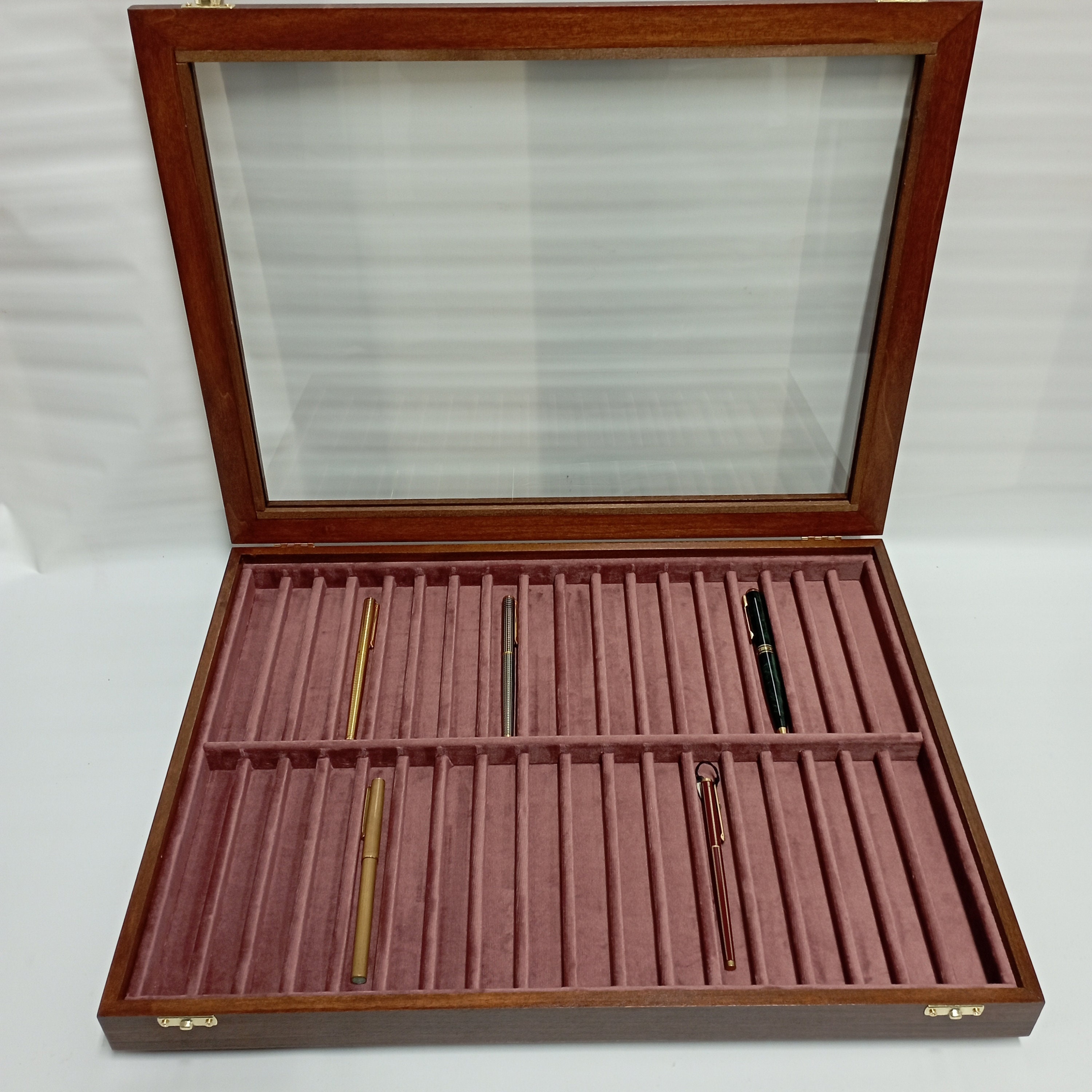 Wooden Display for Collectible Fountain Pens, Shop Window, Container ...