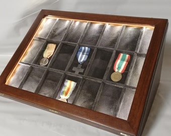 Showcase in Real Wood for Collectors Display for Coins - Etsy