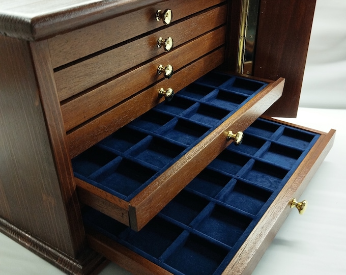 Art. CAP08 Wooden Coin Cabinet for Ancient Coins, Gold, Silver. Coin ...