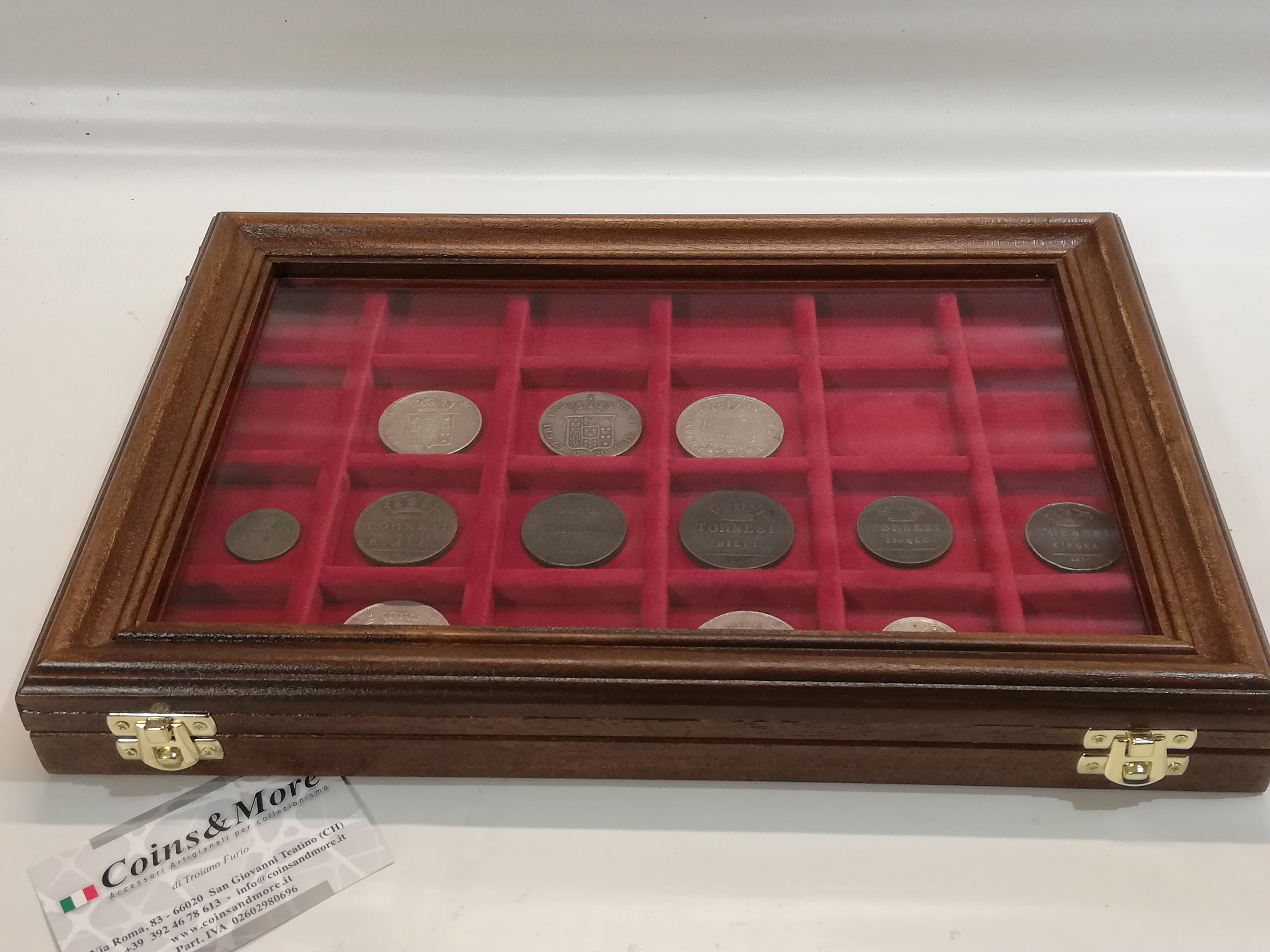 Box for Coins Box in Solid Wood and Glass Coins&more 24 - Etsy