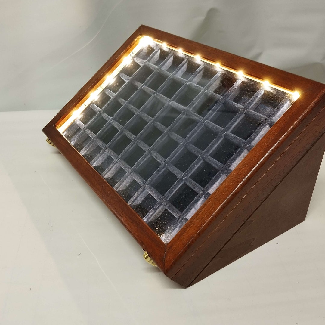 Customizable LED Lighted Coin Display Case - Etsy