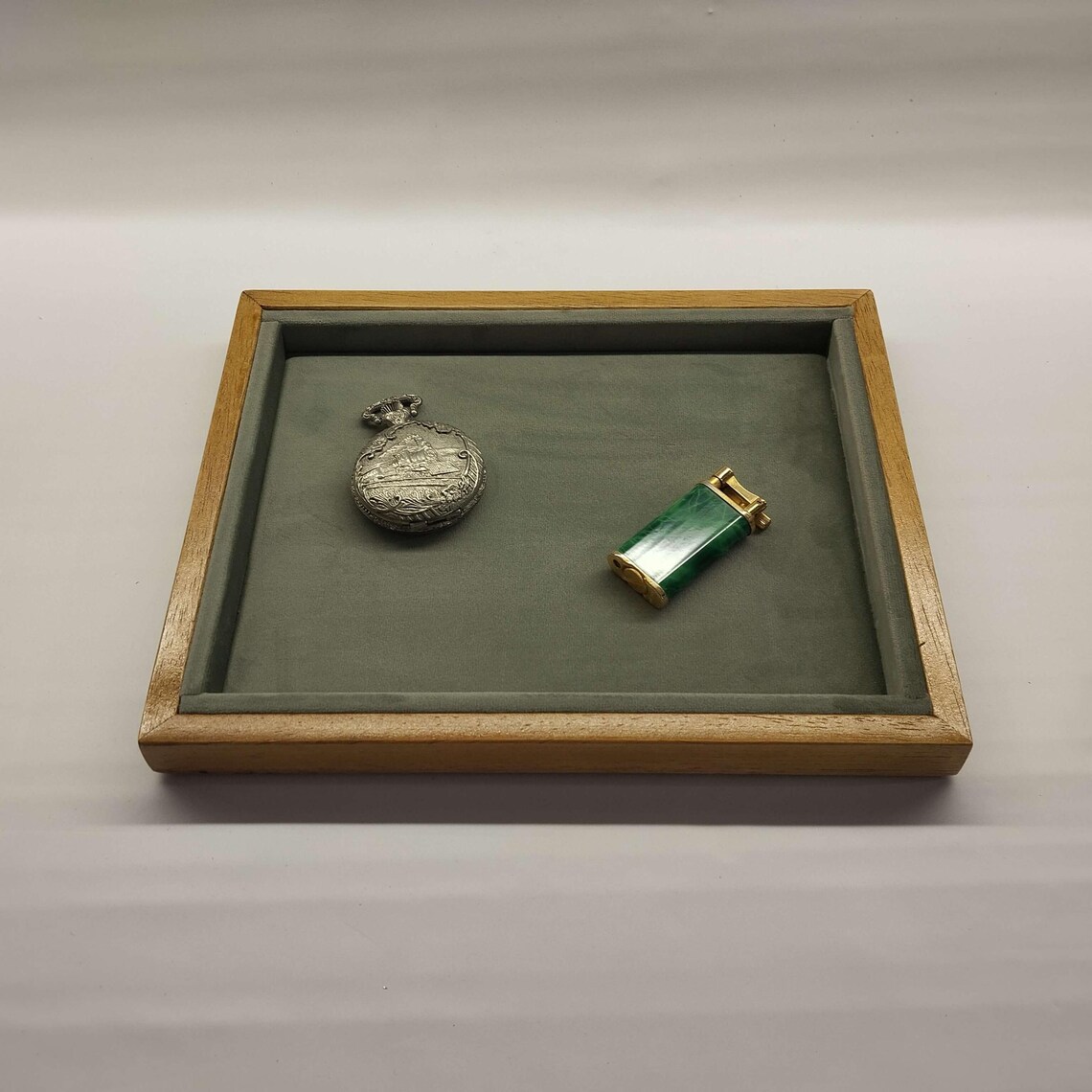 Wood and Satin Jewelry Display Tray – Customizable With Logo – Handmade ...