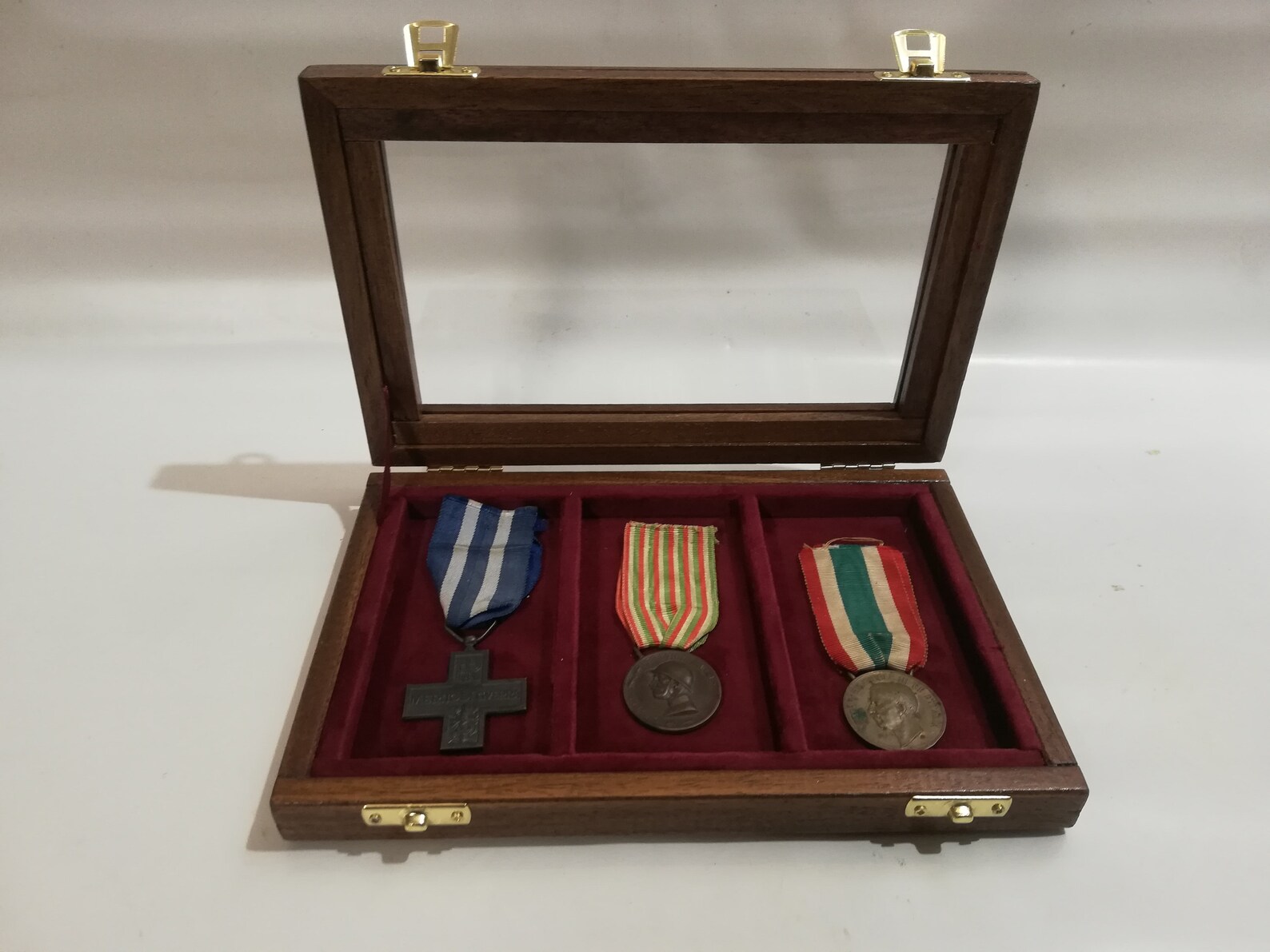Wooden Case for Military Medals Wooden and Velvet Plexiglass - Etsy