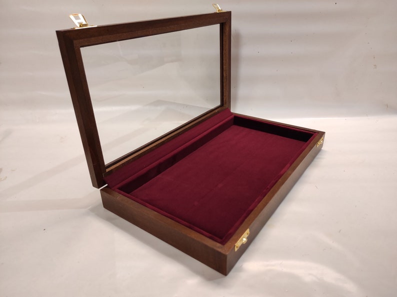 Display Case in Wood and Glass for Fossil Shells Knives or - Etsy