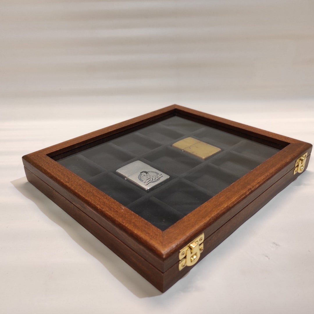 Zippo Lighter Box Case for Collection 15 Lighters ZIPPO ST DUPUNT (dark ...