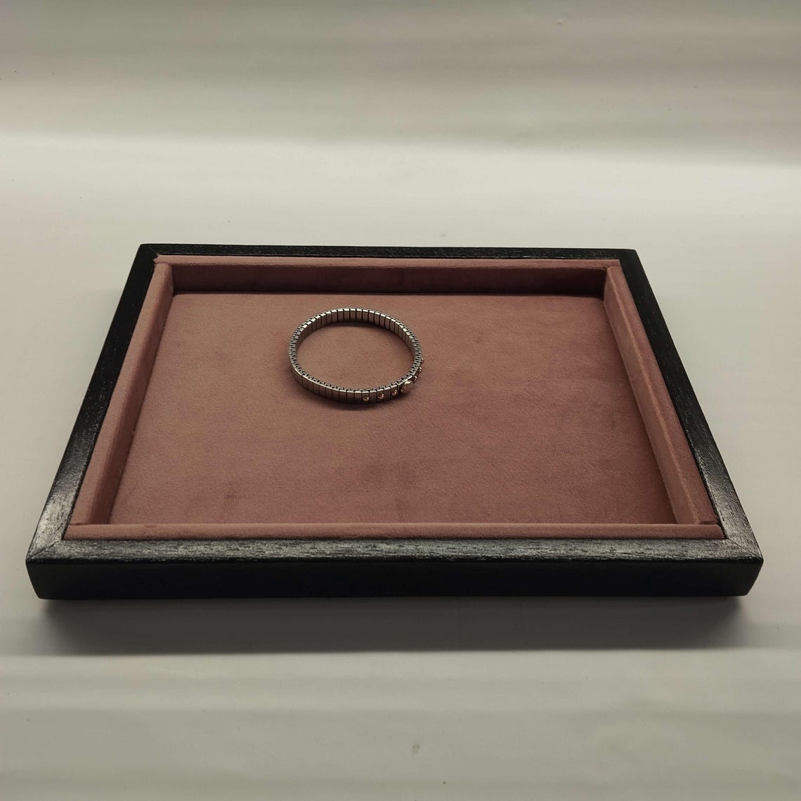 Wood and Satin Jewelry Display Tray – Customizable With Logo – Handmade ...