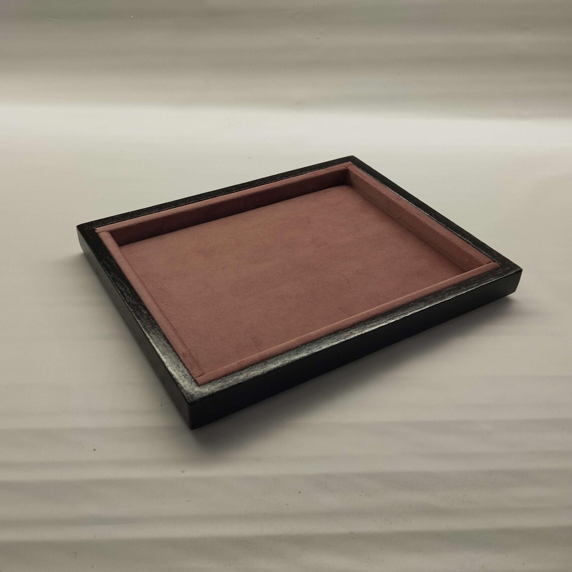 Wood and Satin Jewelry Display Tray – Customizable With Logo – Handmade ...