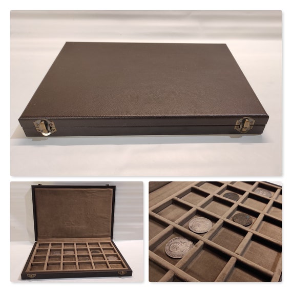 Case in Solid Wood and Dark Brown Eco-leather Interior in - Etsy