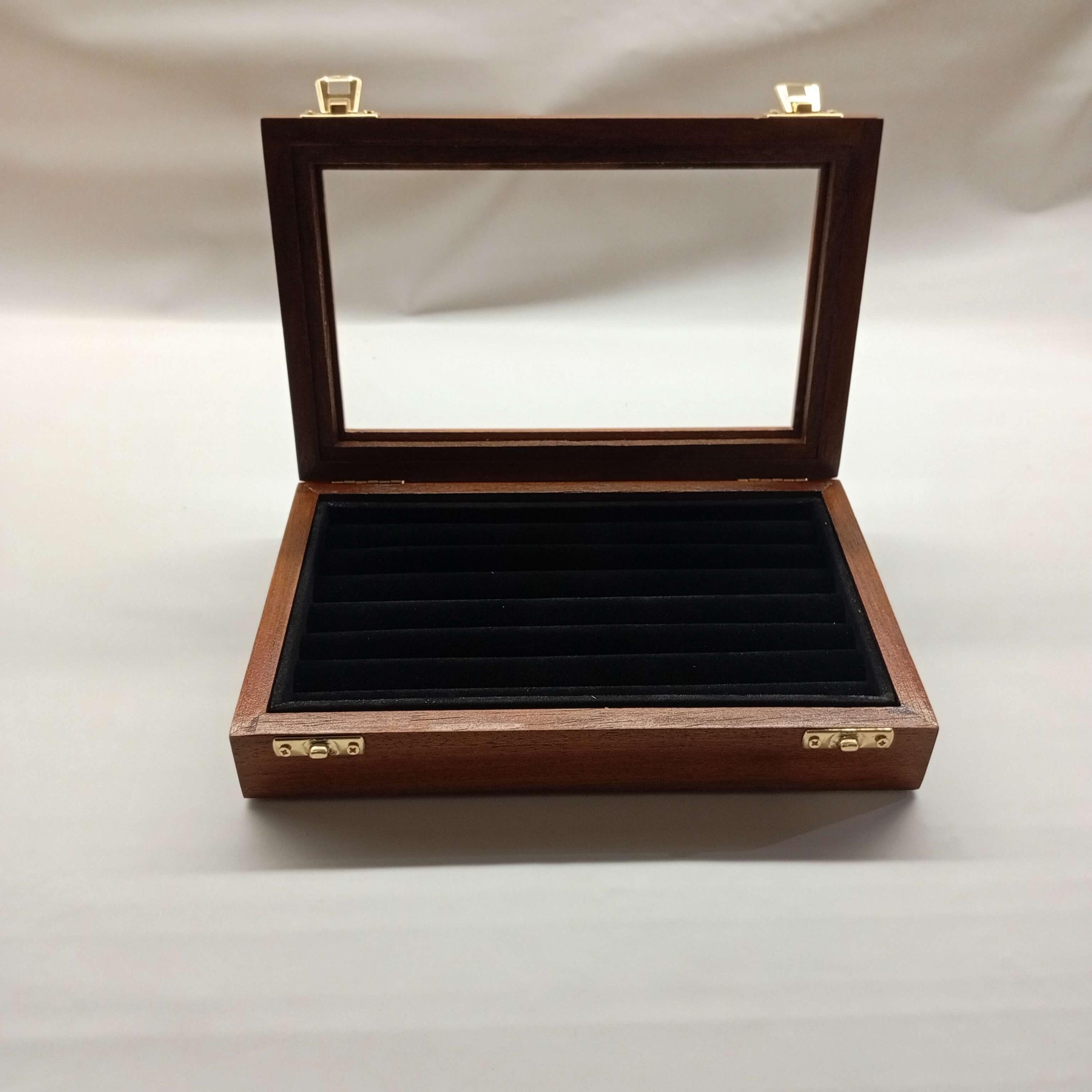 Handmade Walnut Ring Box With Black Velvet Interior – Personalized ...