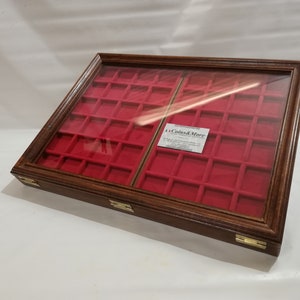 Showcase Display Case in Wood and Glass With Two Trays in Italian ...