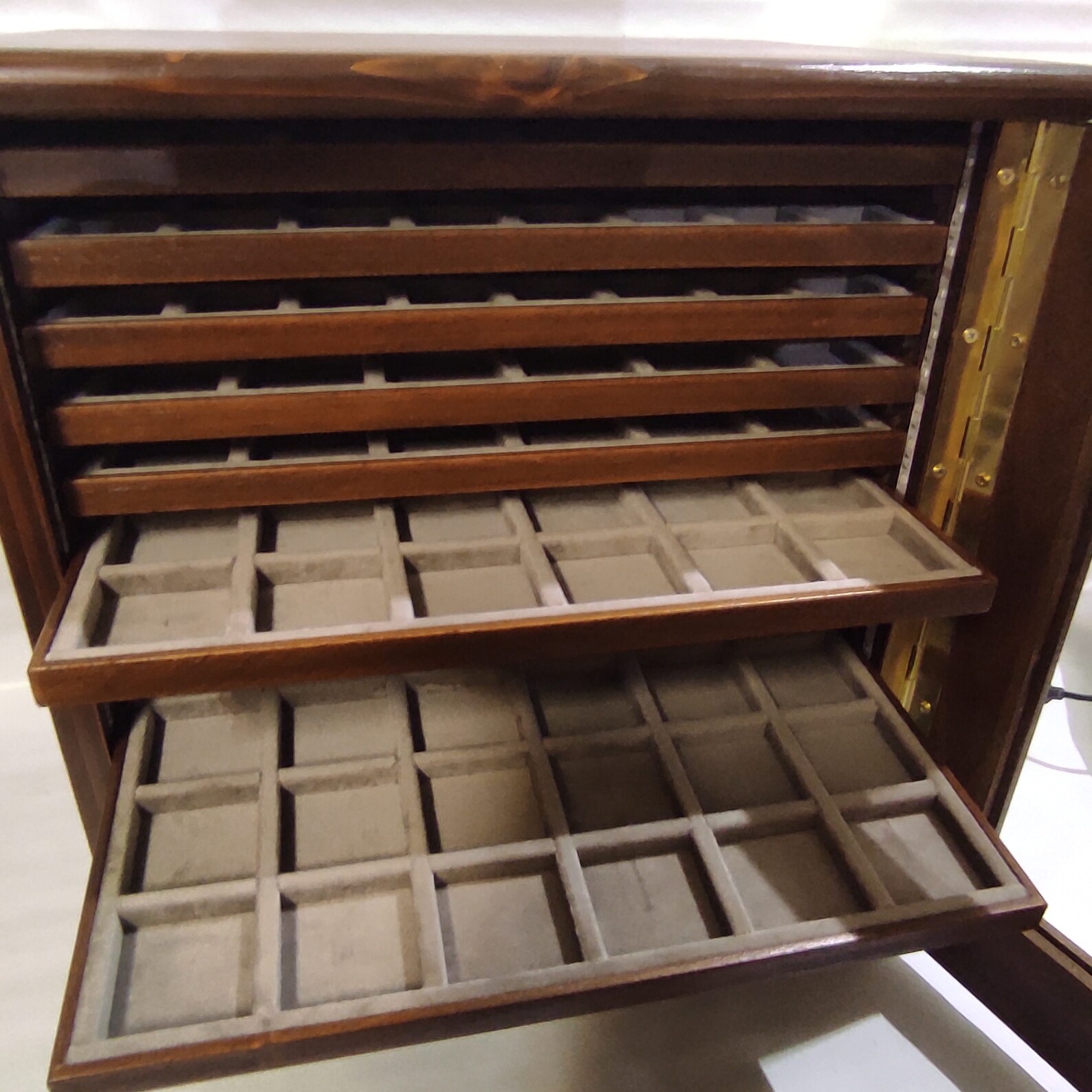 Cabinet for 14 Numismatic Trays - Coin Cabinets With Glass and Lock - Etsy
