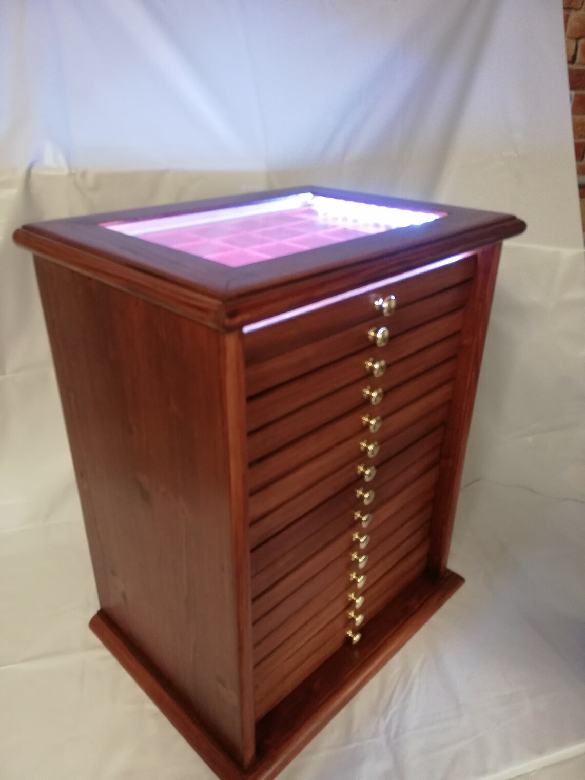 Coin Cabinet in Real Wood Color Mahogany 151 Drawers - Etsy