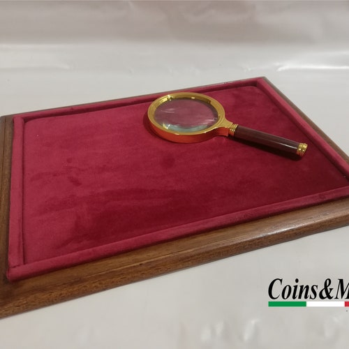 Plateau in Wood and Velvet Tray for Jewelry Coins Medals - Etsy
