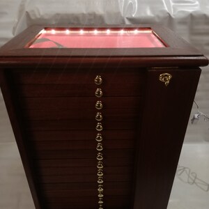 Coin Cabinet in Real Wood Color Mahogany 15+1 Drawers - Etsy