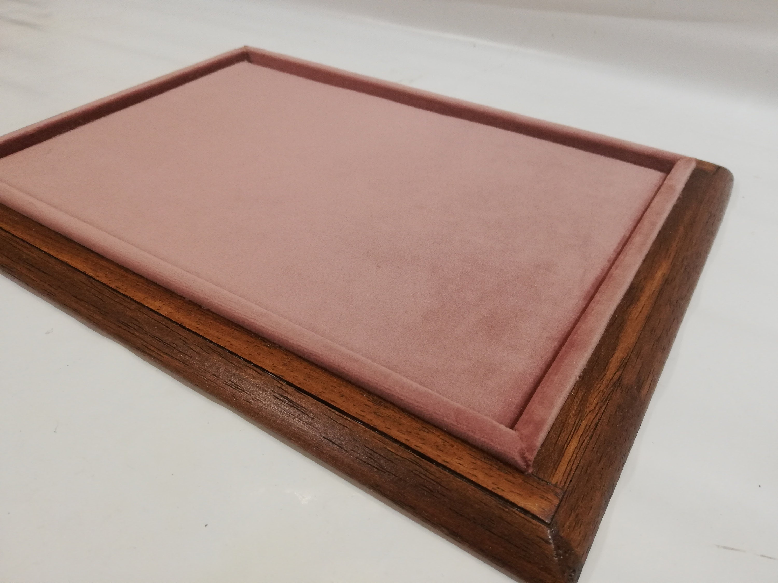 Plateau in Wood and Velvet Tray for Jewelry Coins Medals Display ...