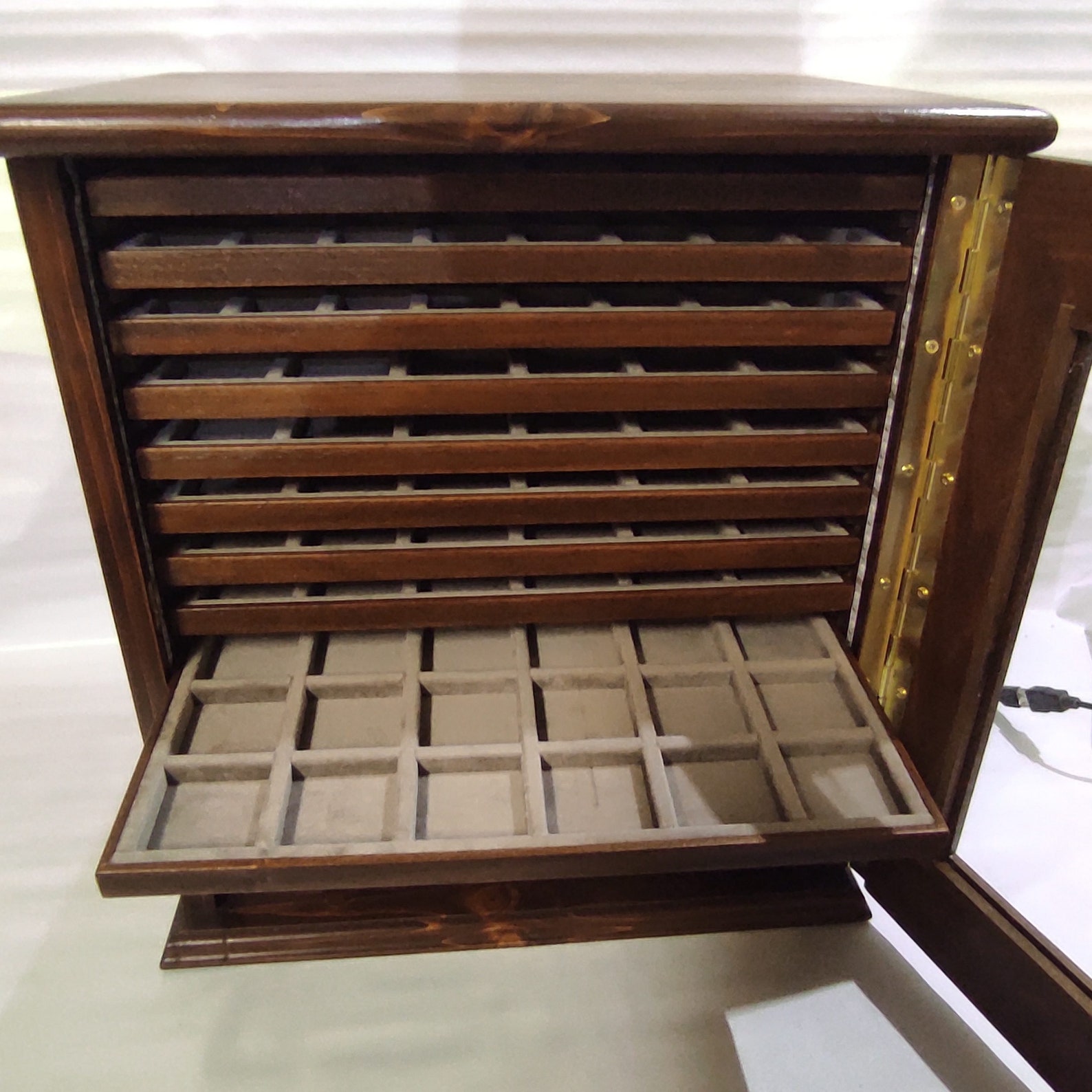 Cabinet for 14 Numismatic Trays - Coin Cabinets With Glass and Lock - Etsy
