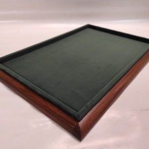 Tray in Wood and Velvet for Jewels, Coins, Medals CUSTOMIZABLE Green - Etsy