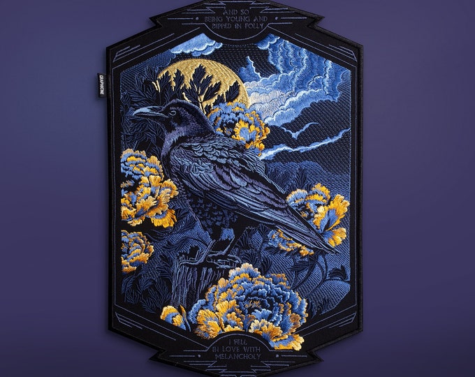 Raven Patch Silence is Not a Option Original Design Printed on Canvas ...